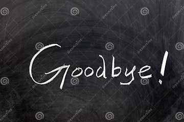 Goodbye stock image. Image of chalk, farewell, blackboard - 24589885