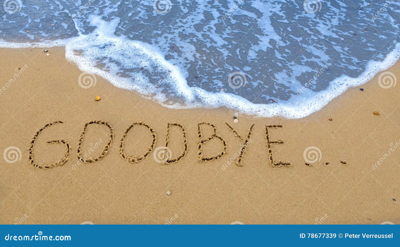 Goodbye stockbild. Bild von strand, auszug, reise, feiertage - 78677339