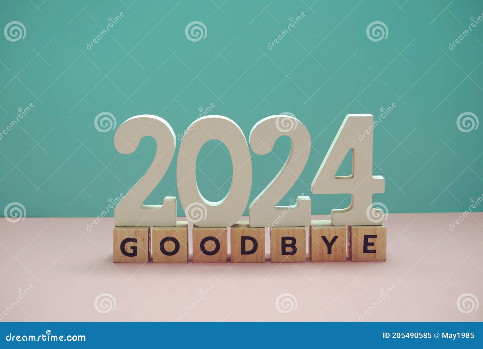 Goodbye 2024 Alphabet Letter on Blue and Pink Background Stock Image ...