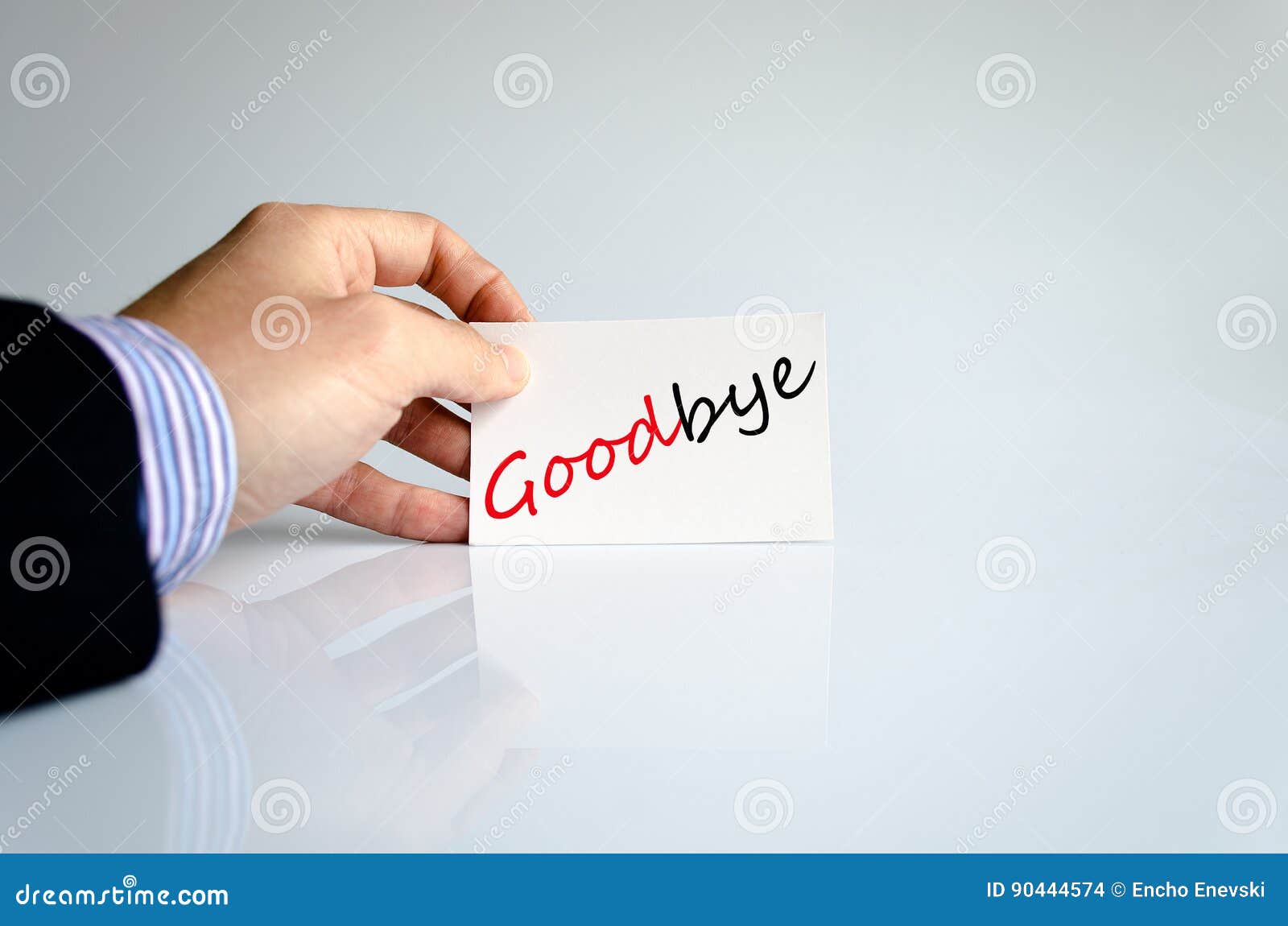 Goodbye concept stock photo. Image of rejected, handwriting - 90444574