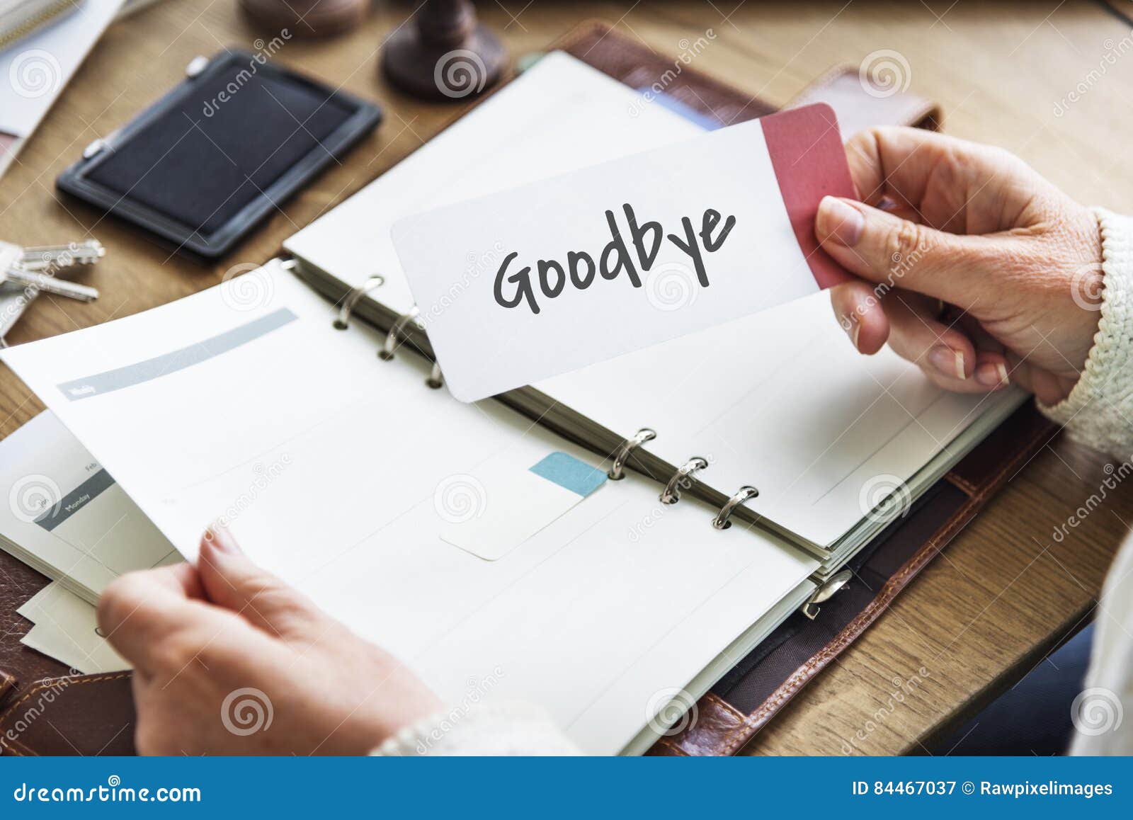 Goodbye Farewell Phrase Saying Leave Later Concept Stock Image - Image ...