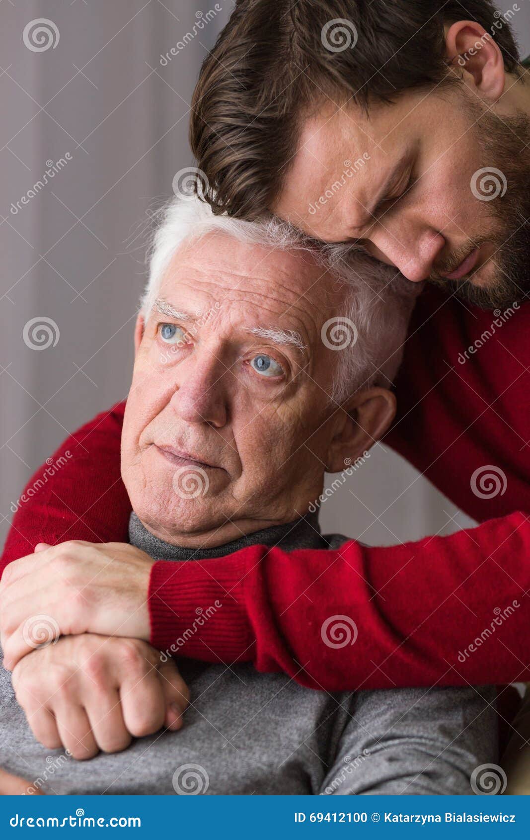 Goodbye between Father and Son Stock Photo - Image of terminally, care ...