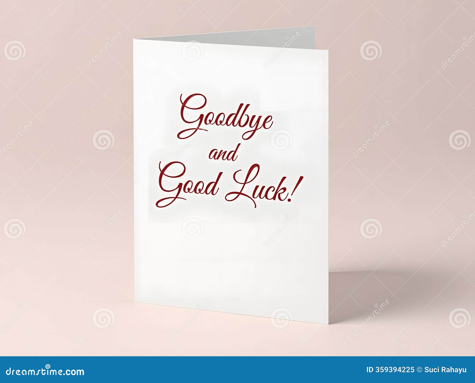 A Goodbye and Good Luck Greeting Card Stock Illustration - Illustration ...