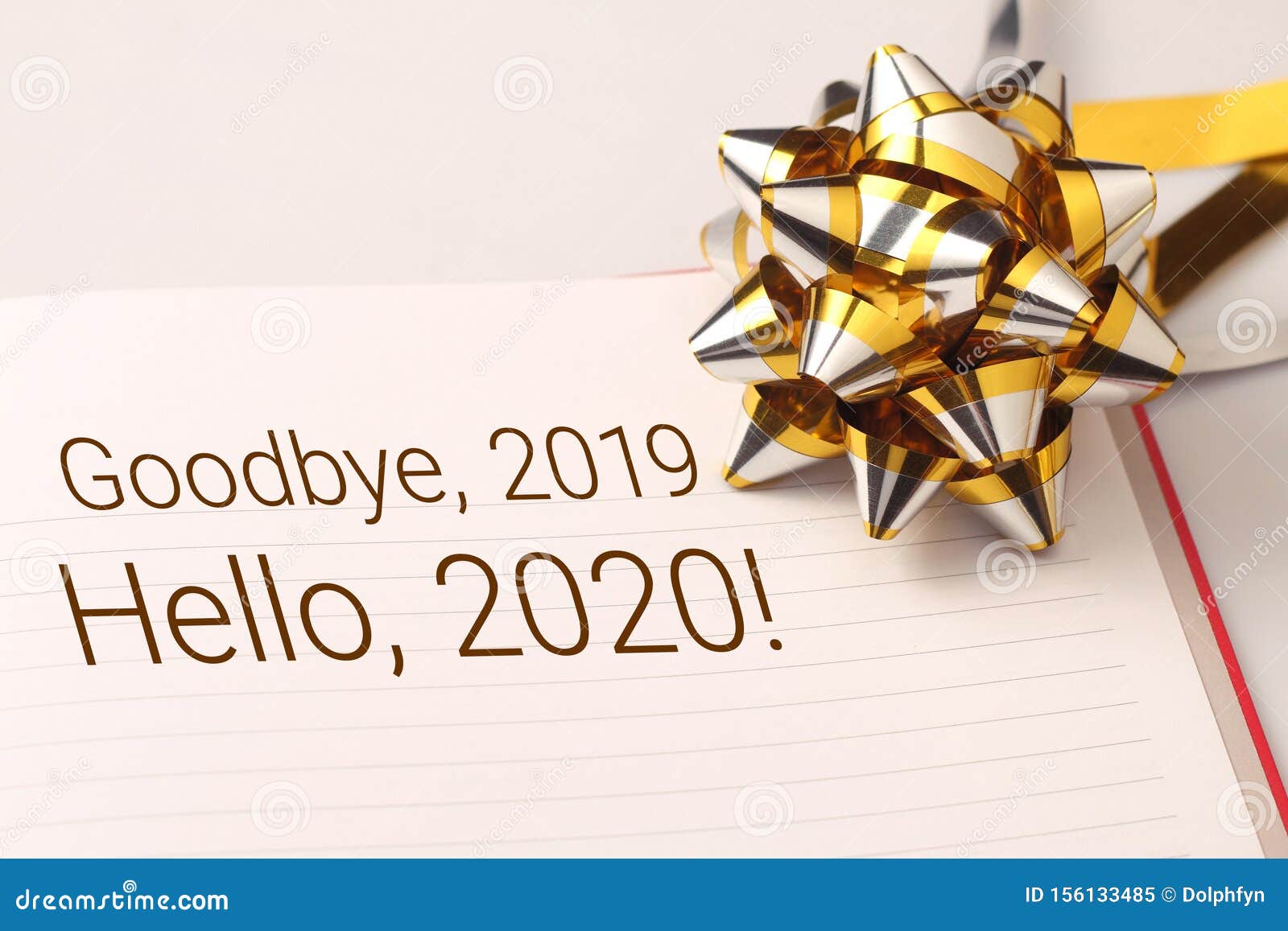 Goodbye 2019 and Hello 2020 with Gold Decoration Stock Image - Image of ...