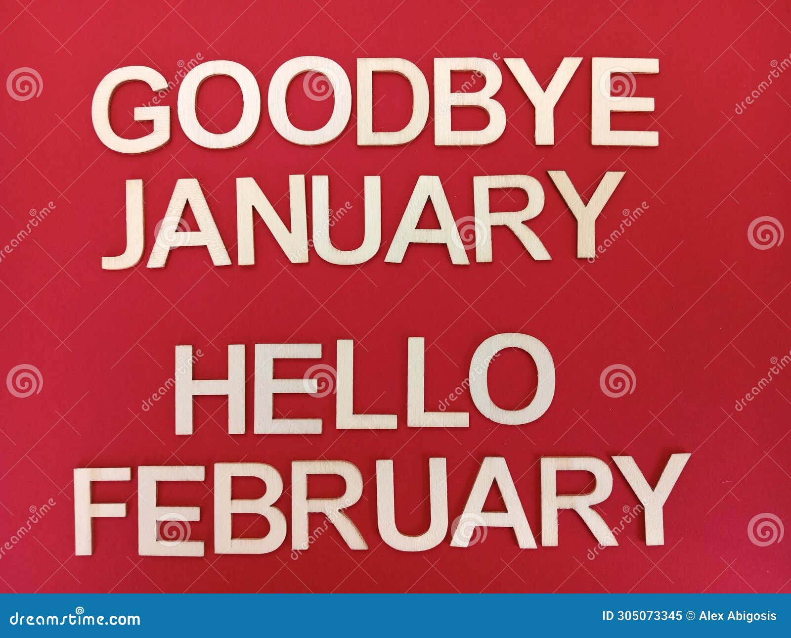 Goodbye January Hello February Stock Image - Image of banner, label ...