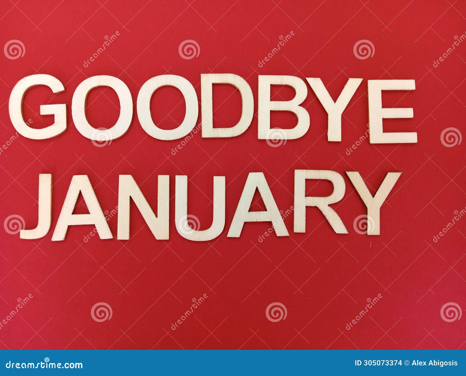 Goodbye January message stock photo. Image of goodbye - 305073374