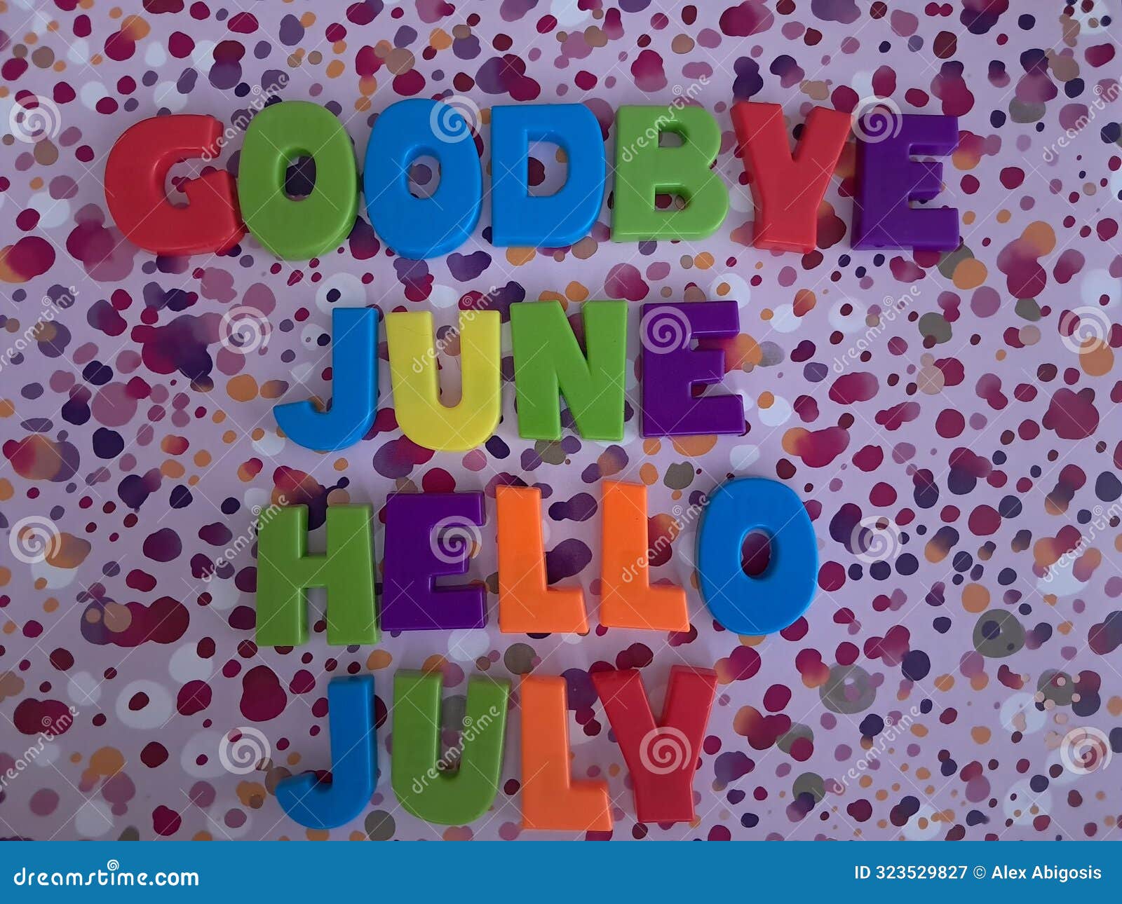 Goodbye June Hello July Message Stock Image - Image of goodbye ...