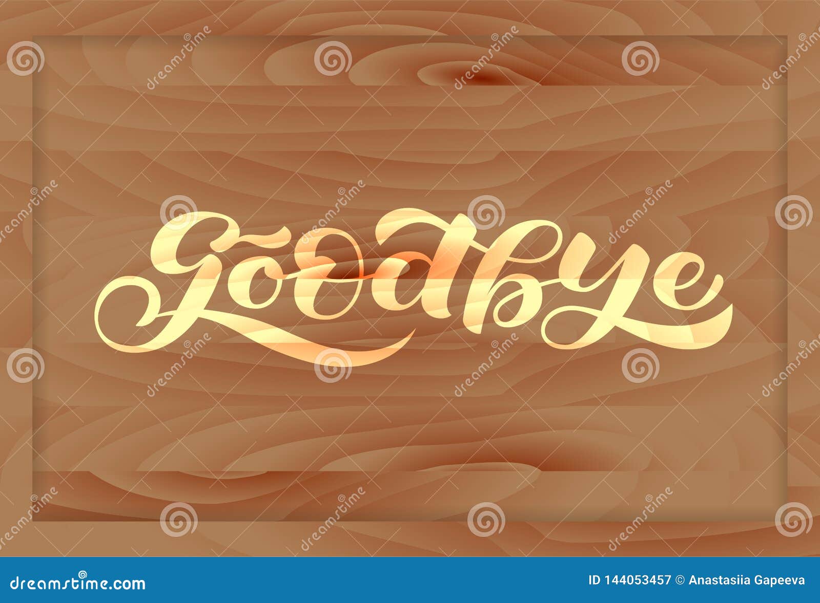 Goodbye Lettering. Word for Clothes, Banner or Postcard. Vector ...