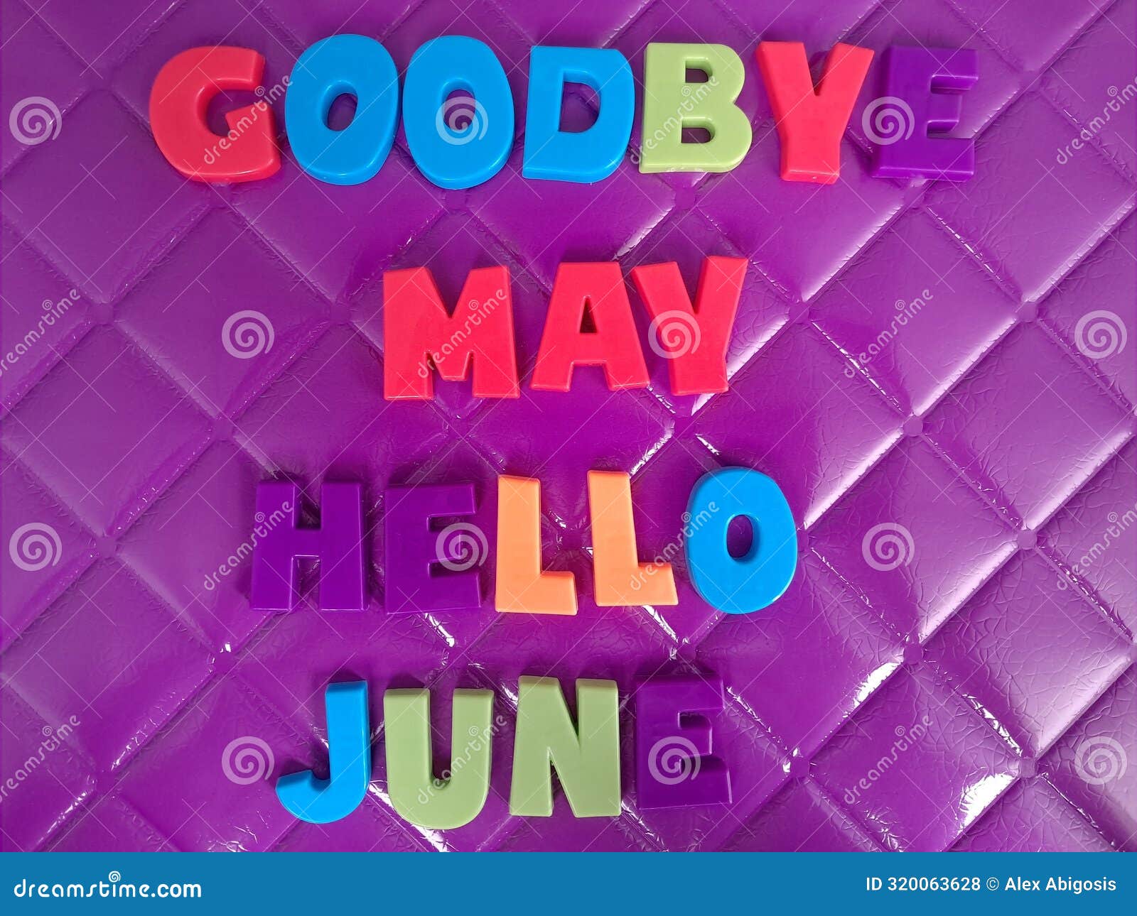 Goodbye May Hello June Message Stock Photo - Image of pink, blue: 320063628
