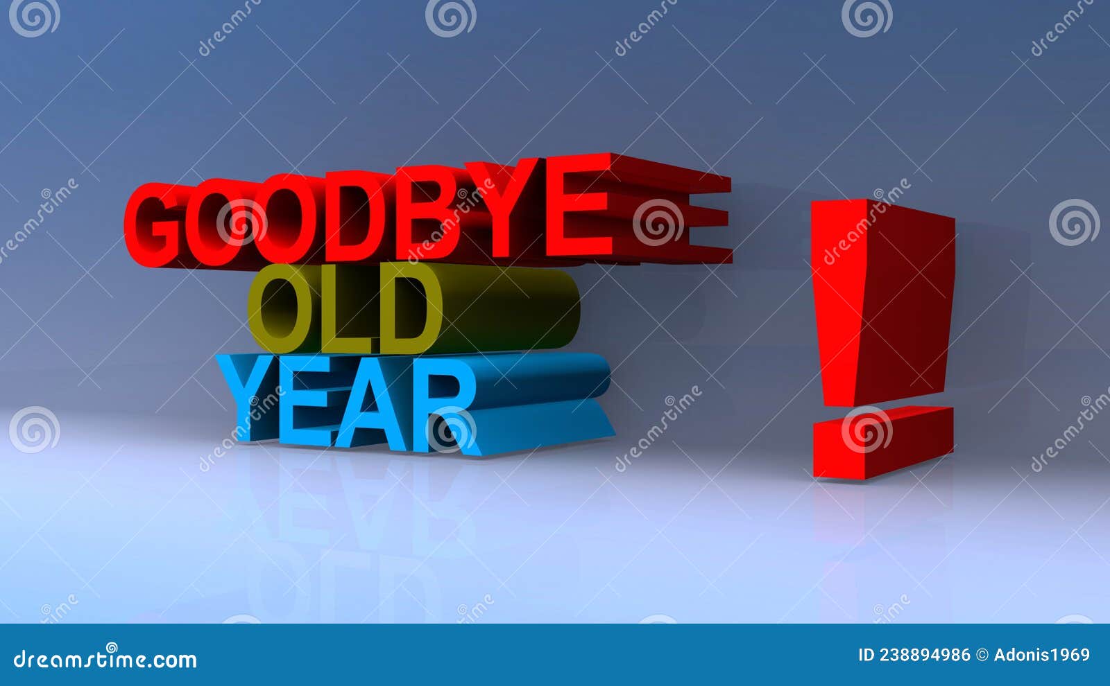 Goodbye old year on blue stock illustration. Illustration of merry ...