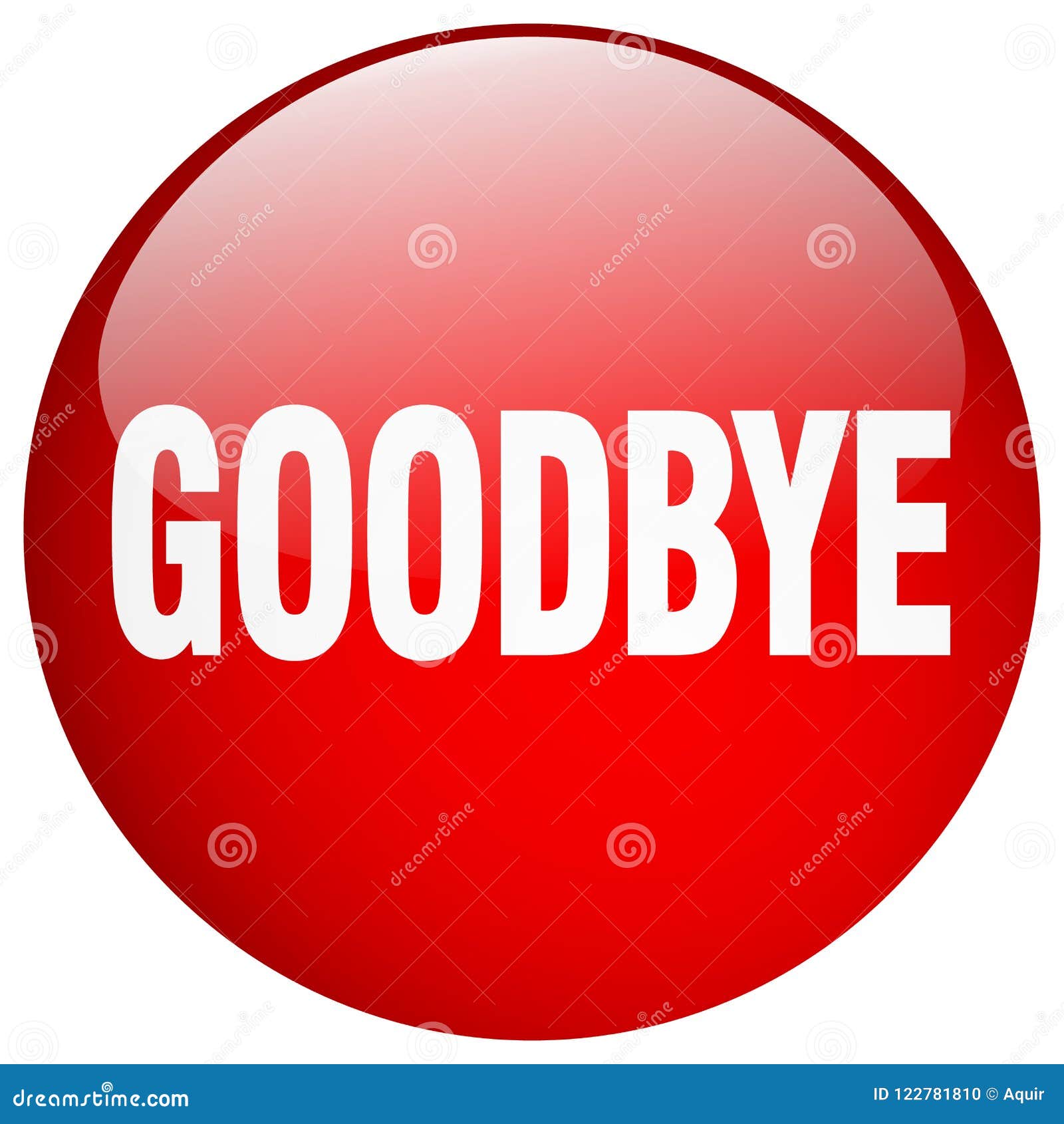Goodbye button stock vector. Illustration of banner - 122781810