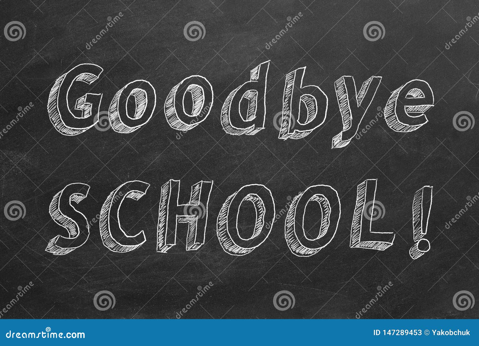 Goodbye School Hello Summer. Cute Hand Drawn Card Vector Illustration ...