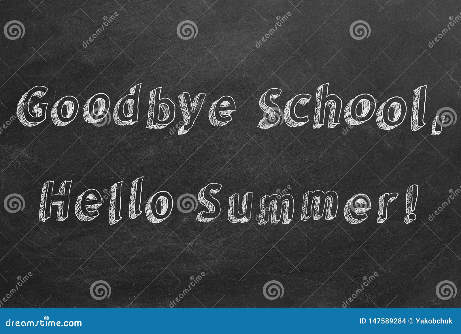 Goodbye School, Hello Summer Stock Illustration - Illustration of drawn ...