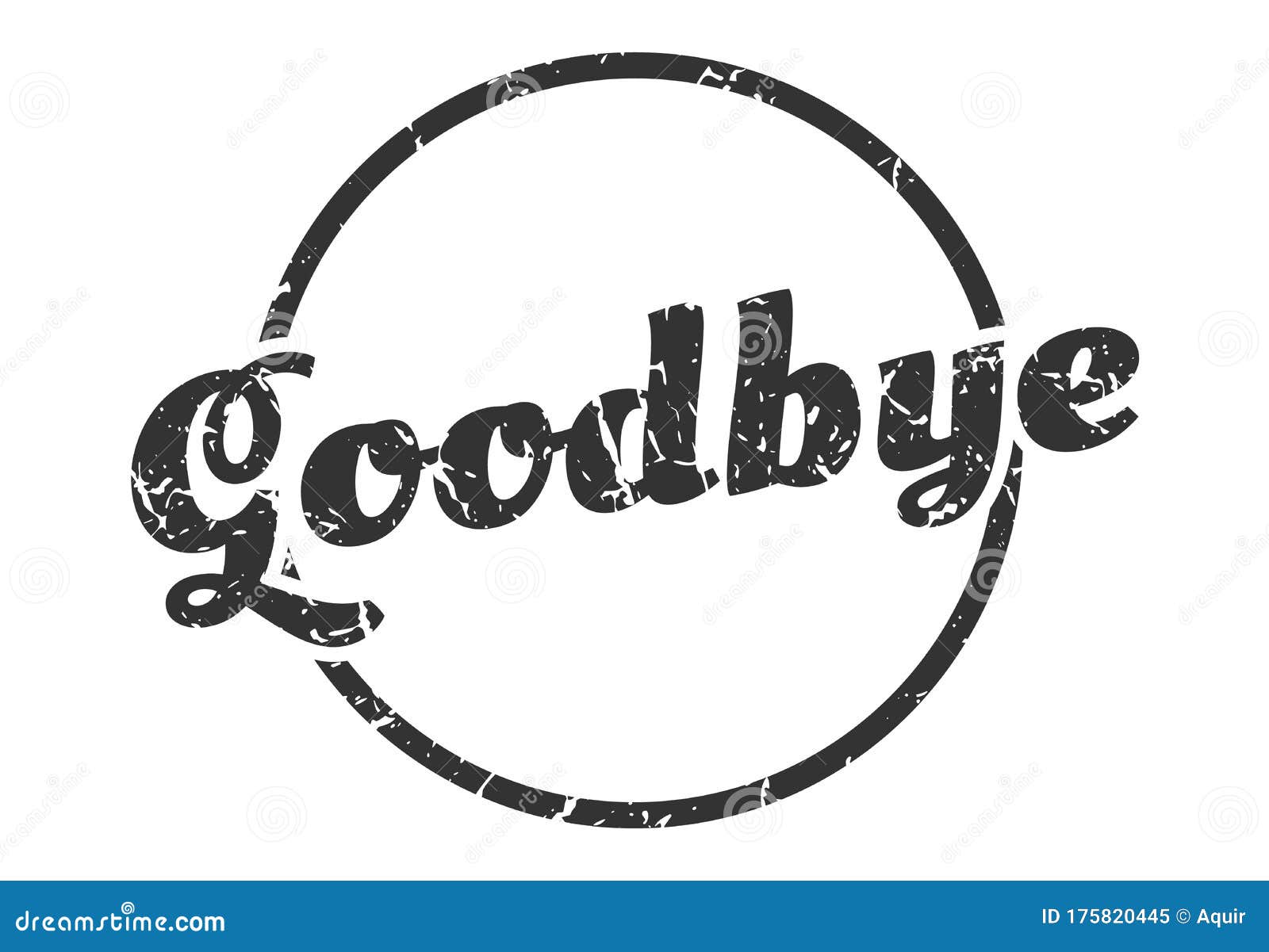 Goodbye Sign. Goodbye Round Vintage Stamp Stock Vector - Illustration ...
