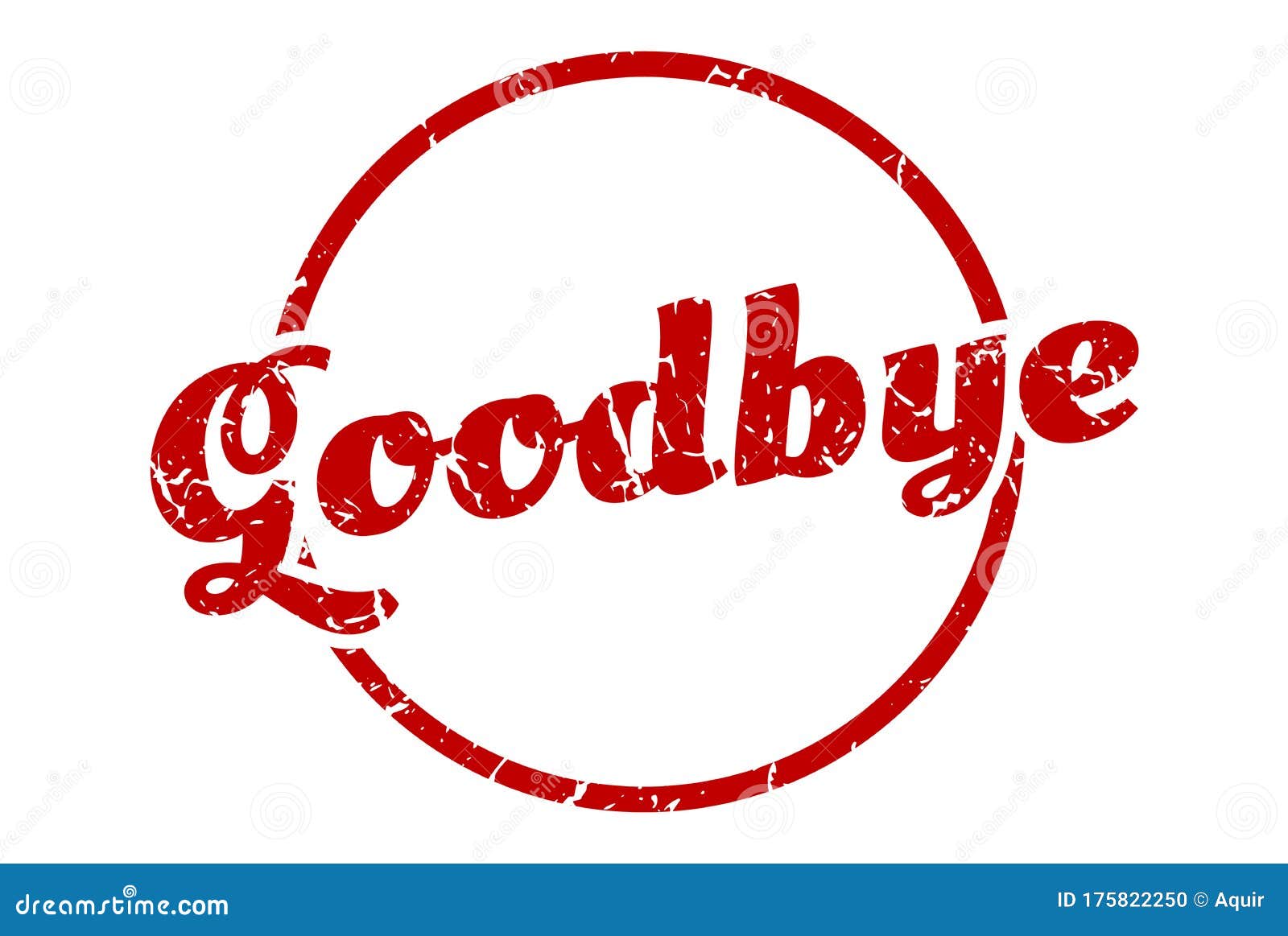Goodbye Sign. Goodbye Round Vintage Stamp Stock Vector - Illustration ...