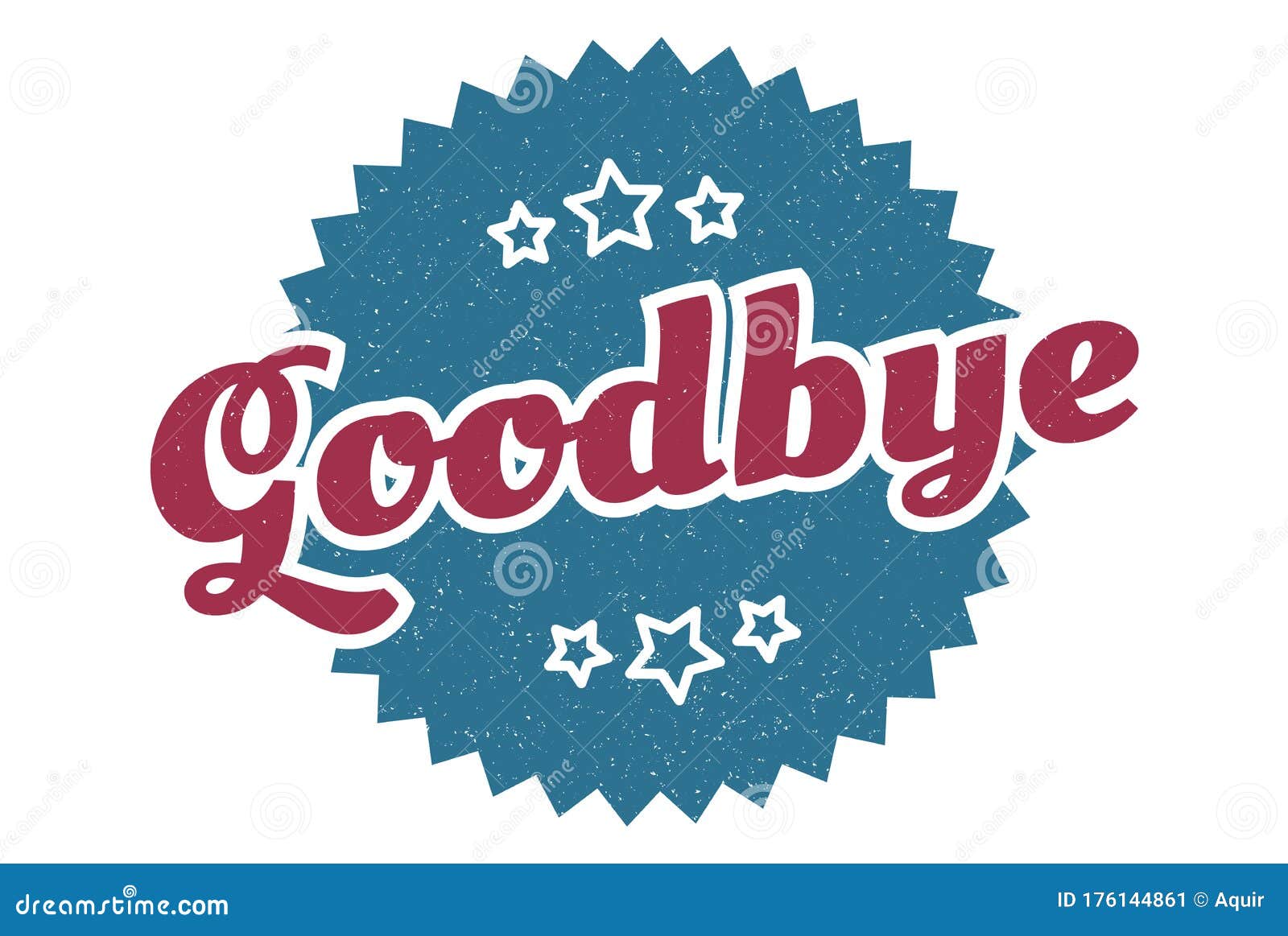 Goodbye Sign. Goodbye Vintage Retro Label Stock Vector - Illustration ...