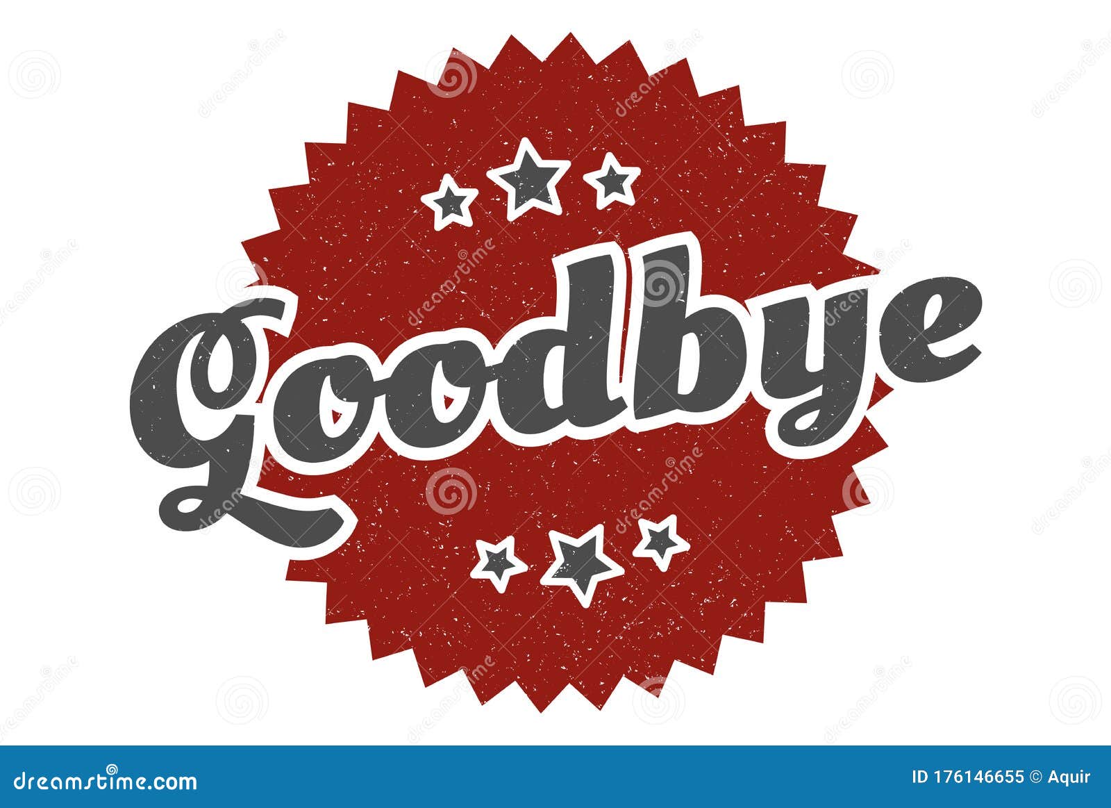 Goodbye Sign. Goodbye Vintage Retro Label Stock Vector - Illustration ...