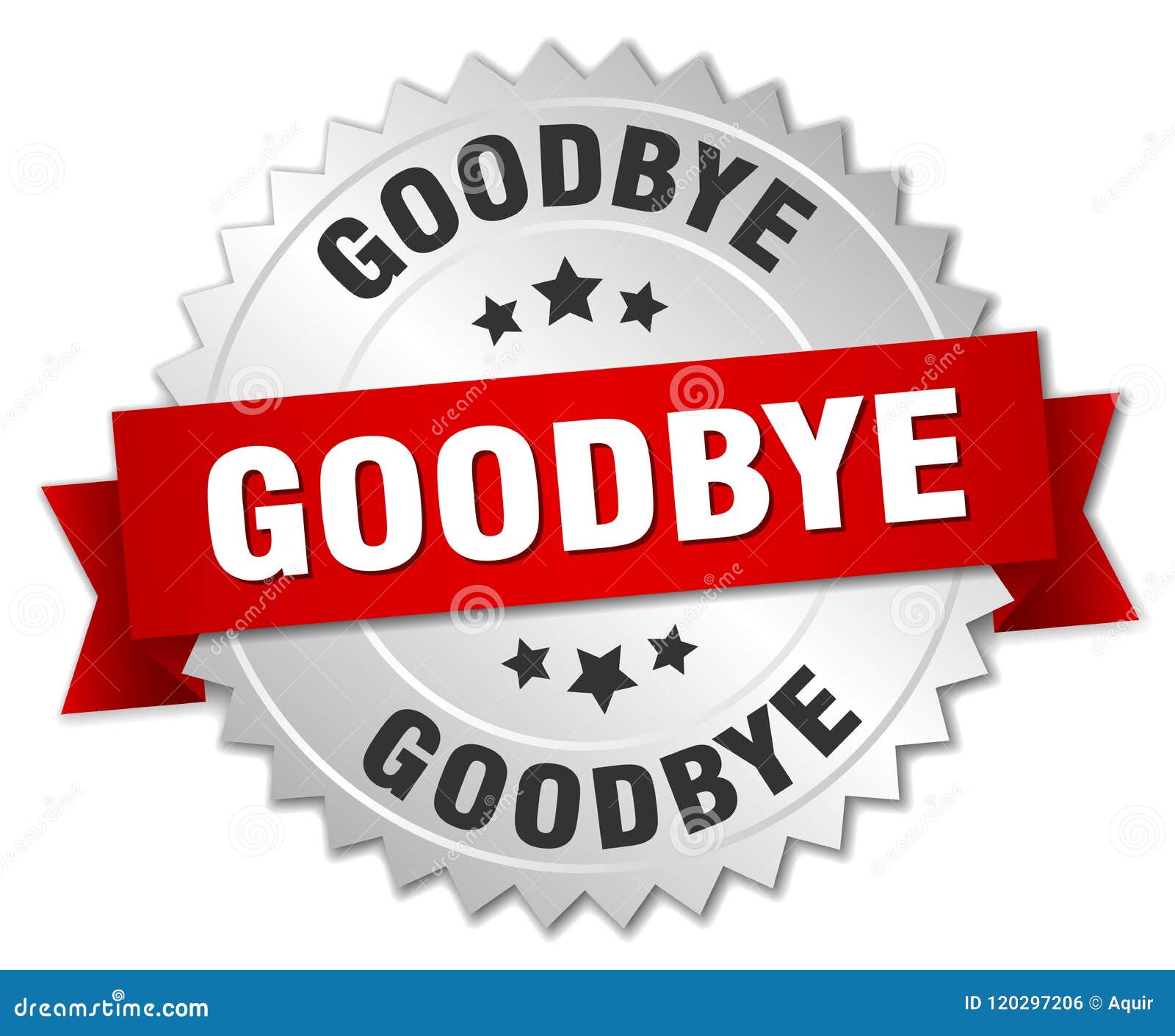 Goodbye stock vector. Illustration of band, badge, sign - 120297206