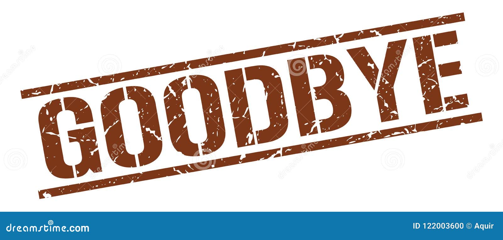 Goodbye stamp stock vector. Illustration of brown, goodbye - 122003600