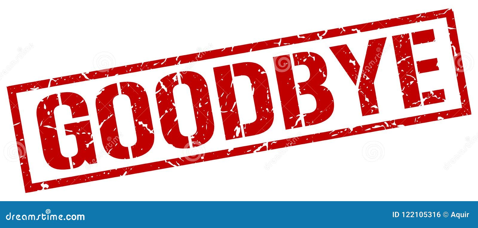 Goodbye stamp stock vector. Illustration of grungy, badge - 122105316