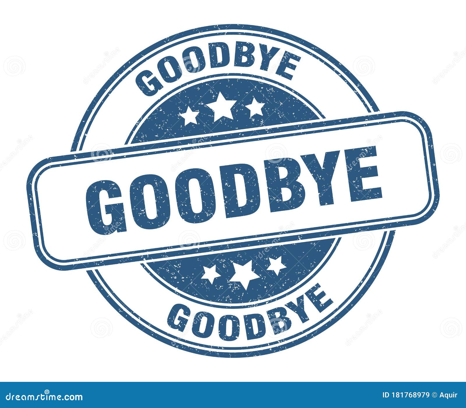 Goodbye Stamp. Goodbye Round Grunge Sign Stock Vector - Illustration of ...