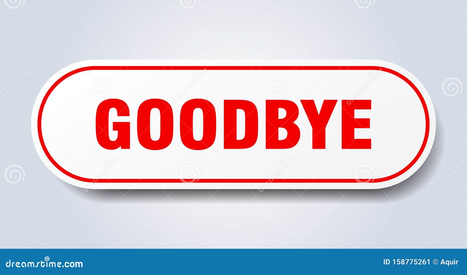 Goodbye sticker. stock vector. Illustration of badge - 158775261