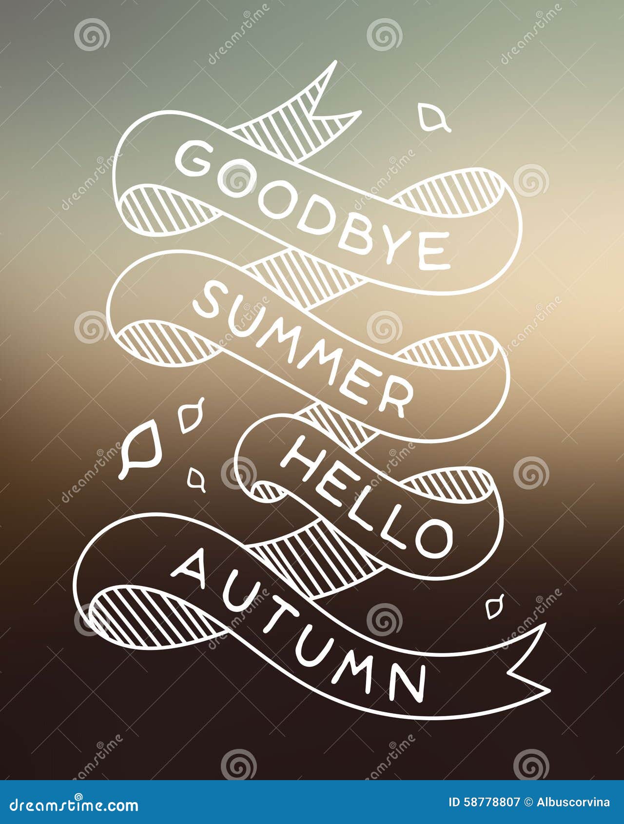Goodbye Summer stock illustration. Illustration of autumn - 58778807