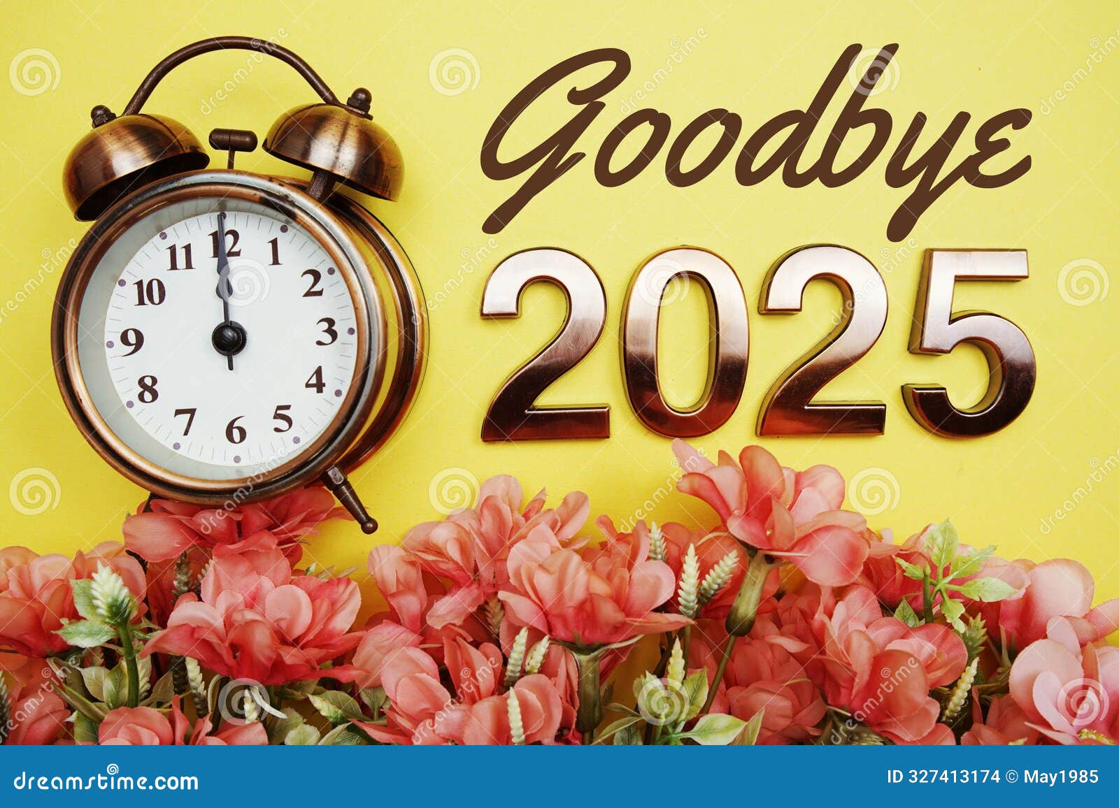 Goodbye 2025 Word Alphabet Letters On Red And Blue Background Stock ...