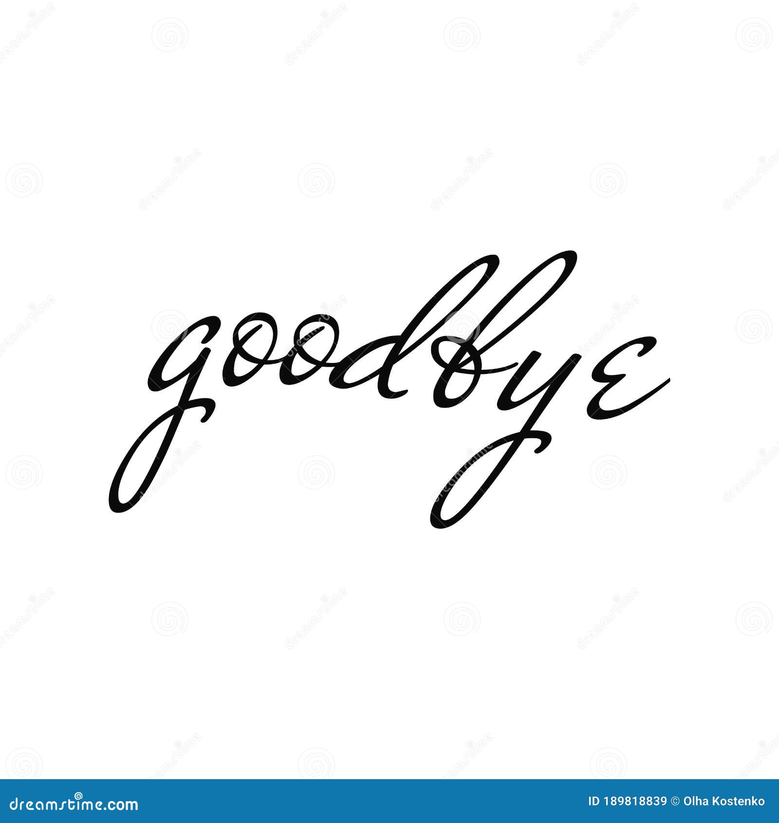 Goodbye And Good Luck Handwritten Lettering Cartoon Vector ...