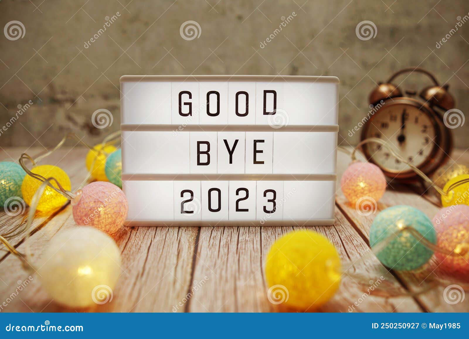 Goodbye 2023 Alphabet Letters On Marble Background Royalty-Free Stock ...