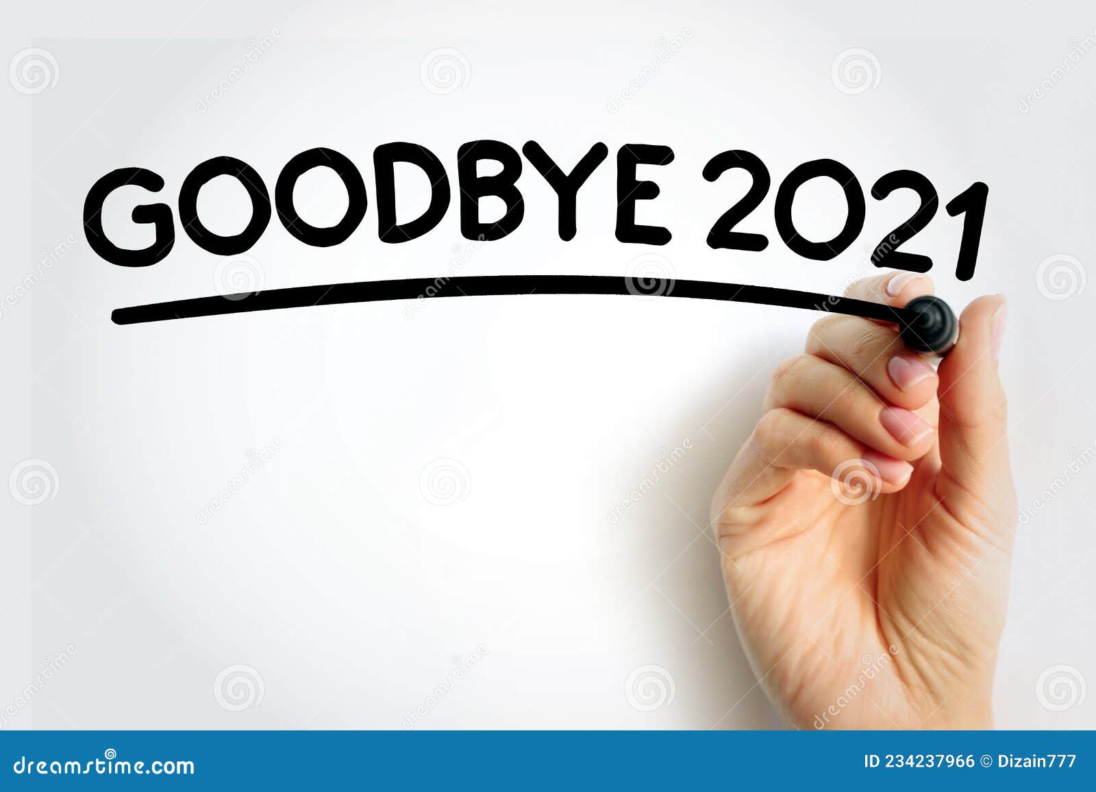 Goodbye 2021 Text with Marker, Concept Background Stock Photo - Image ...