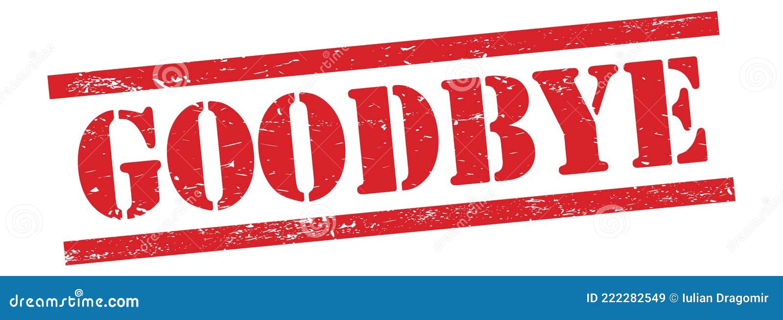 GOODBYE Text on Red Grungy Lines Stamp Stock Illustration ...
