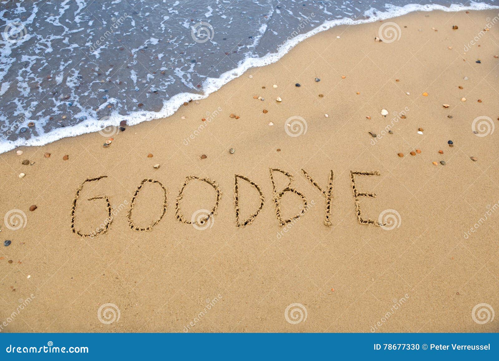 Goodbye stock photo. Image of holiday, greeting, bathing - 78677330