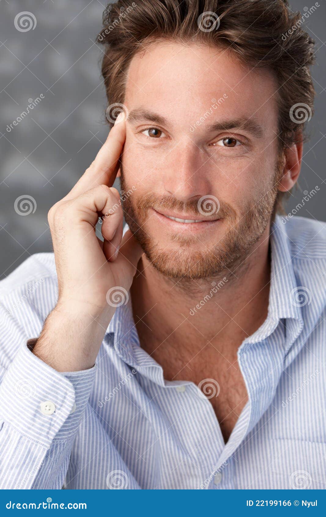 Goodlooking Confident Male Portrait Stock Photo - Image of handsome ...