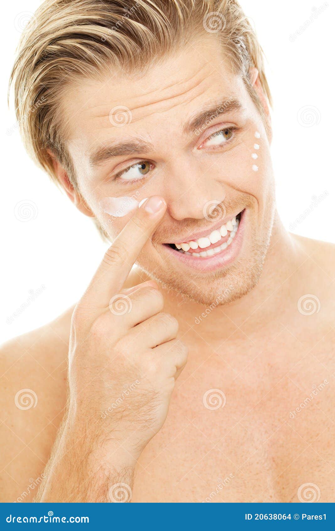 Goodlooking man have fun stock photo. Image of applying - 20638064