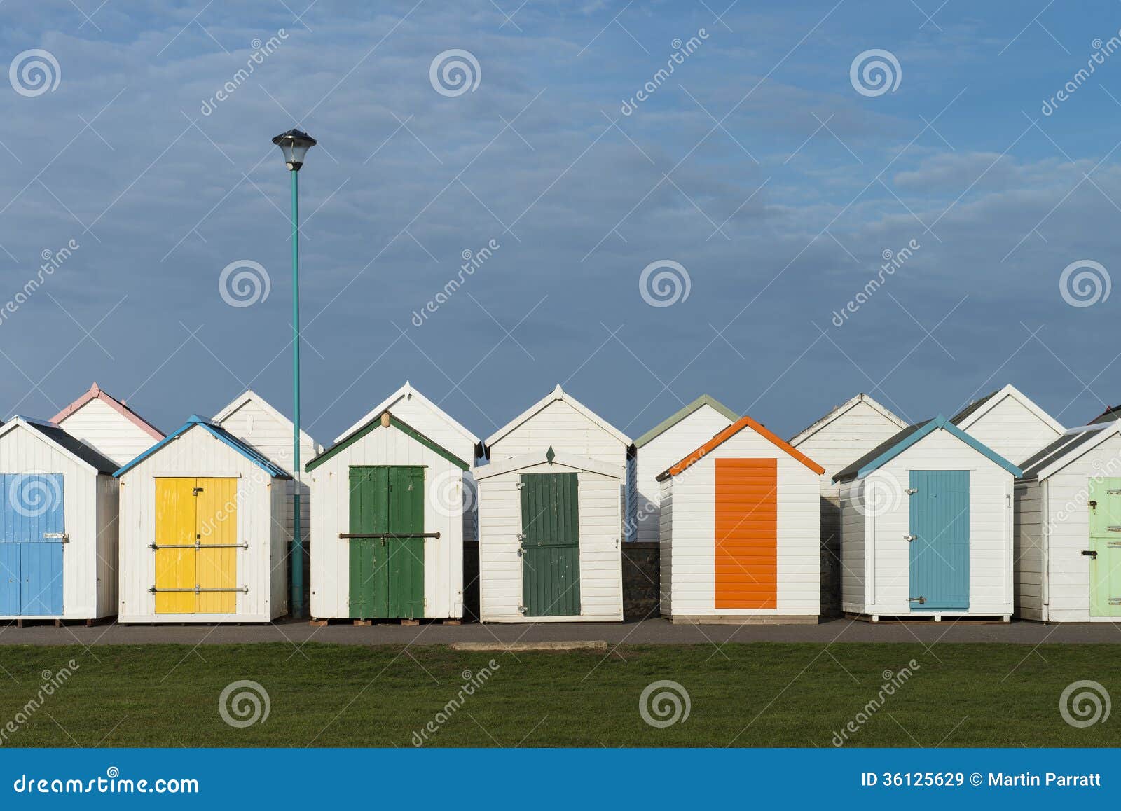 Goodrington Beach Huts stock image. Image of coast, color - 36125629