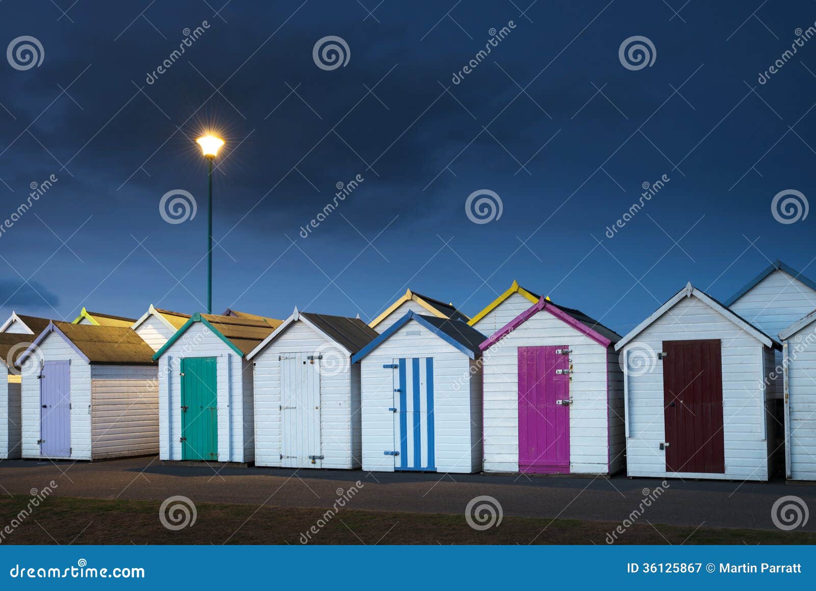 Goodrington Beach Huts stock image. Image of peaceful - 36125867