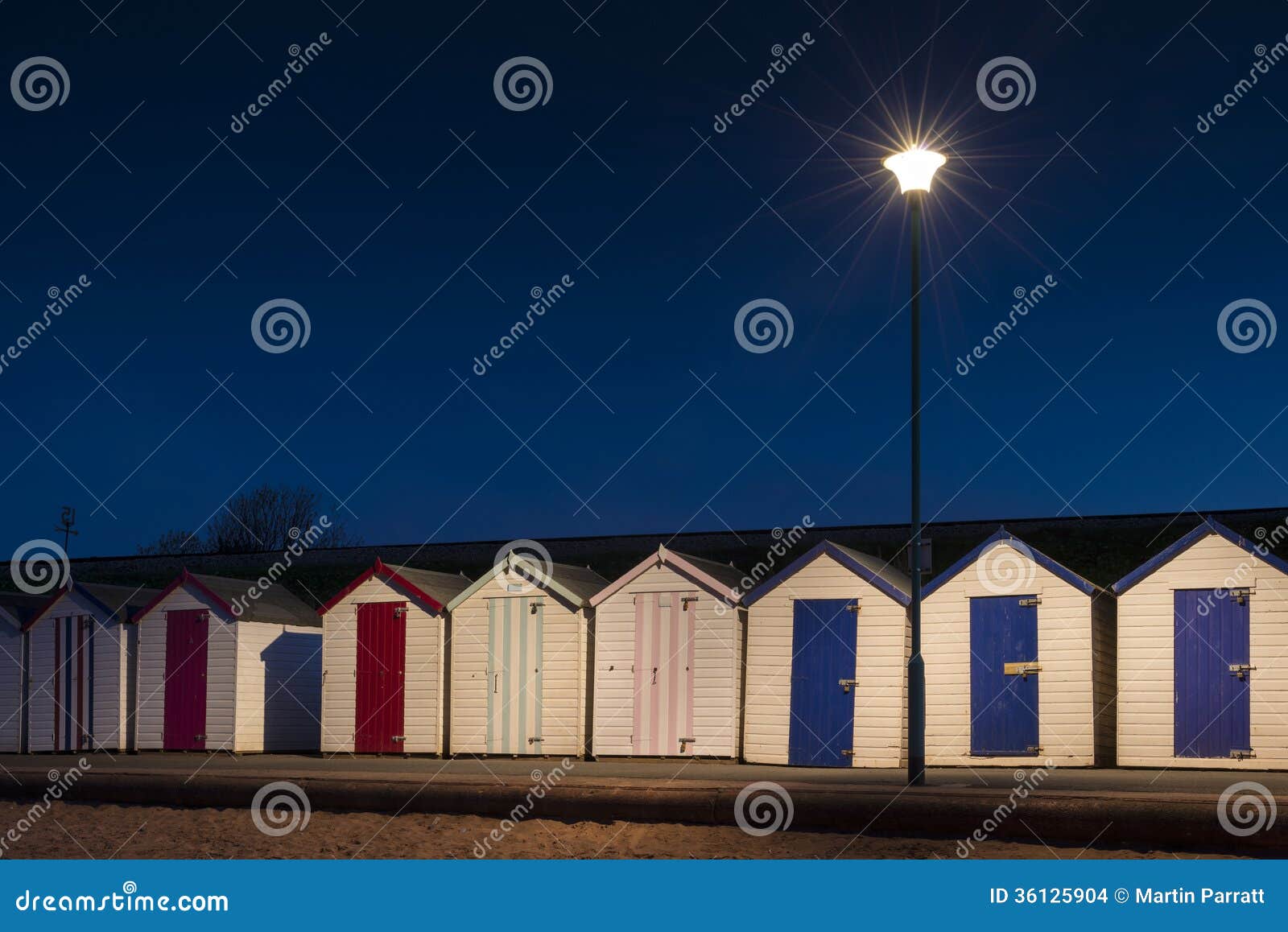 Goodrington Beach Huts stock photo. Image of light, beach - 36125904