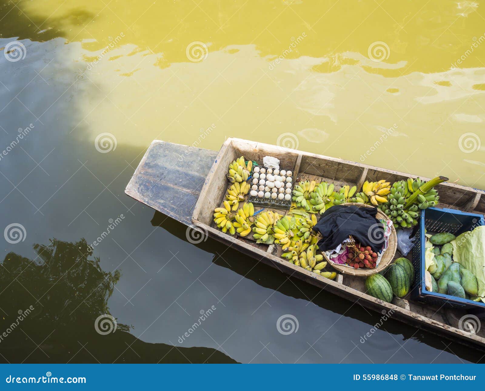 Goods on boat stock photo. Image of boat, asian, asia - 55986848