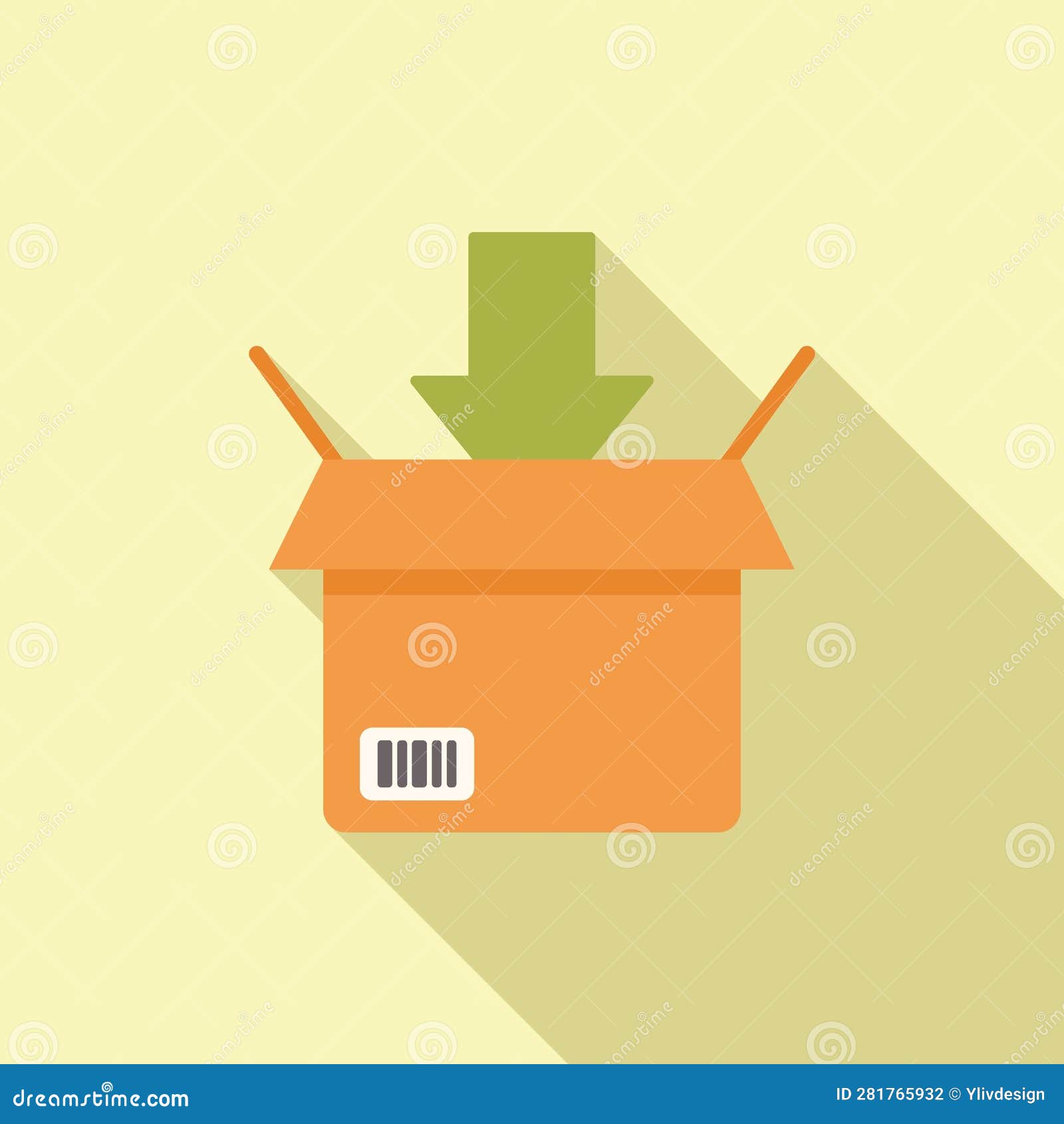 Goods Box Icon Flat Vector. Service Delivery Stock Vector ...