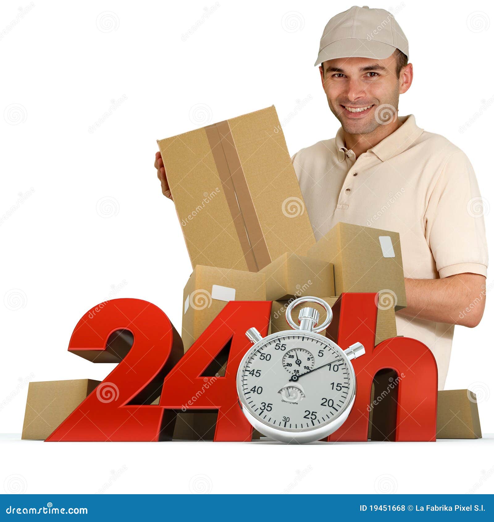 Goods delivery in 24 hrs stock photo. Image of reliability - 19451668