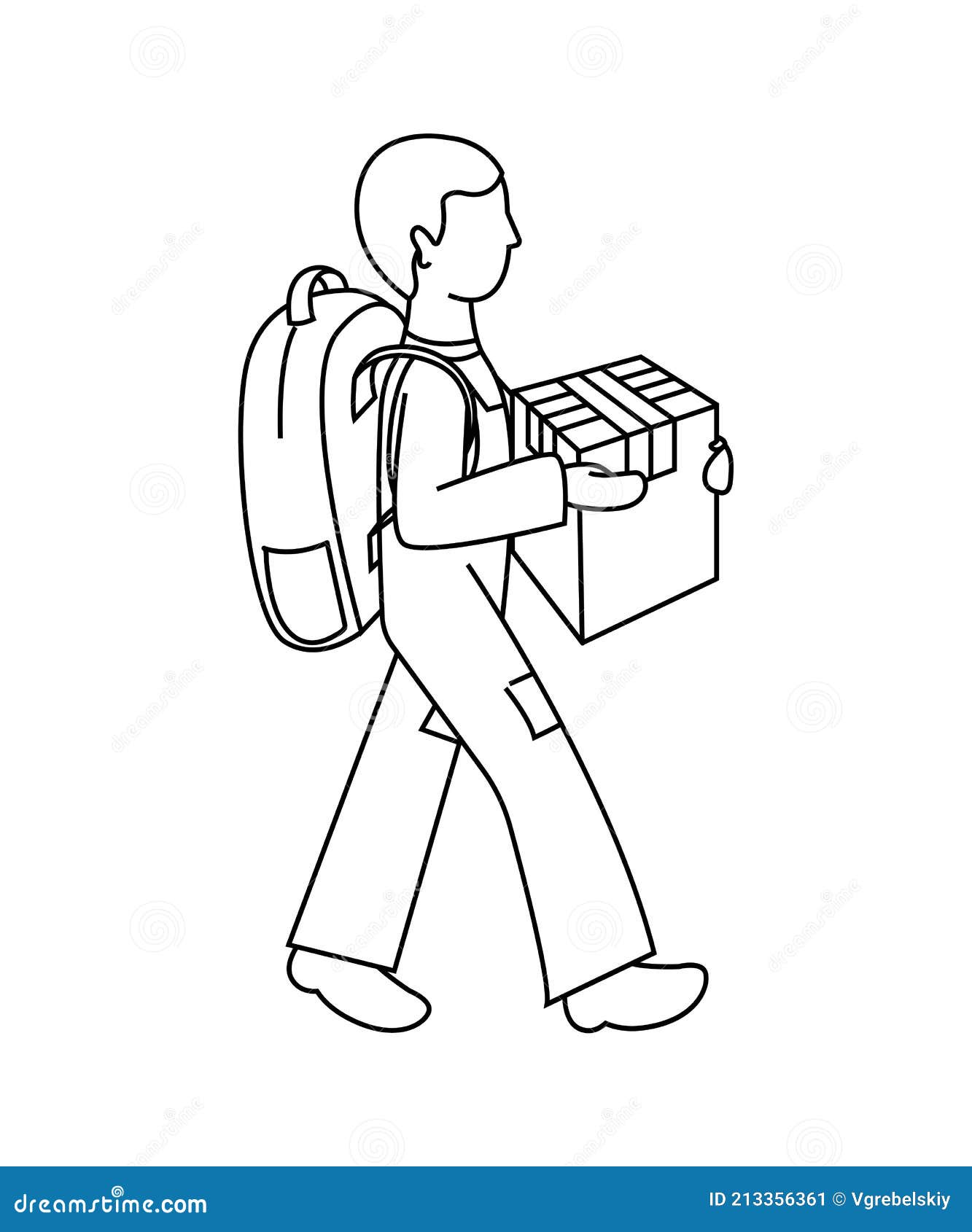 Goods Delivery. Courier Service Stock Vector - Illustration of freight ...