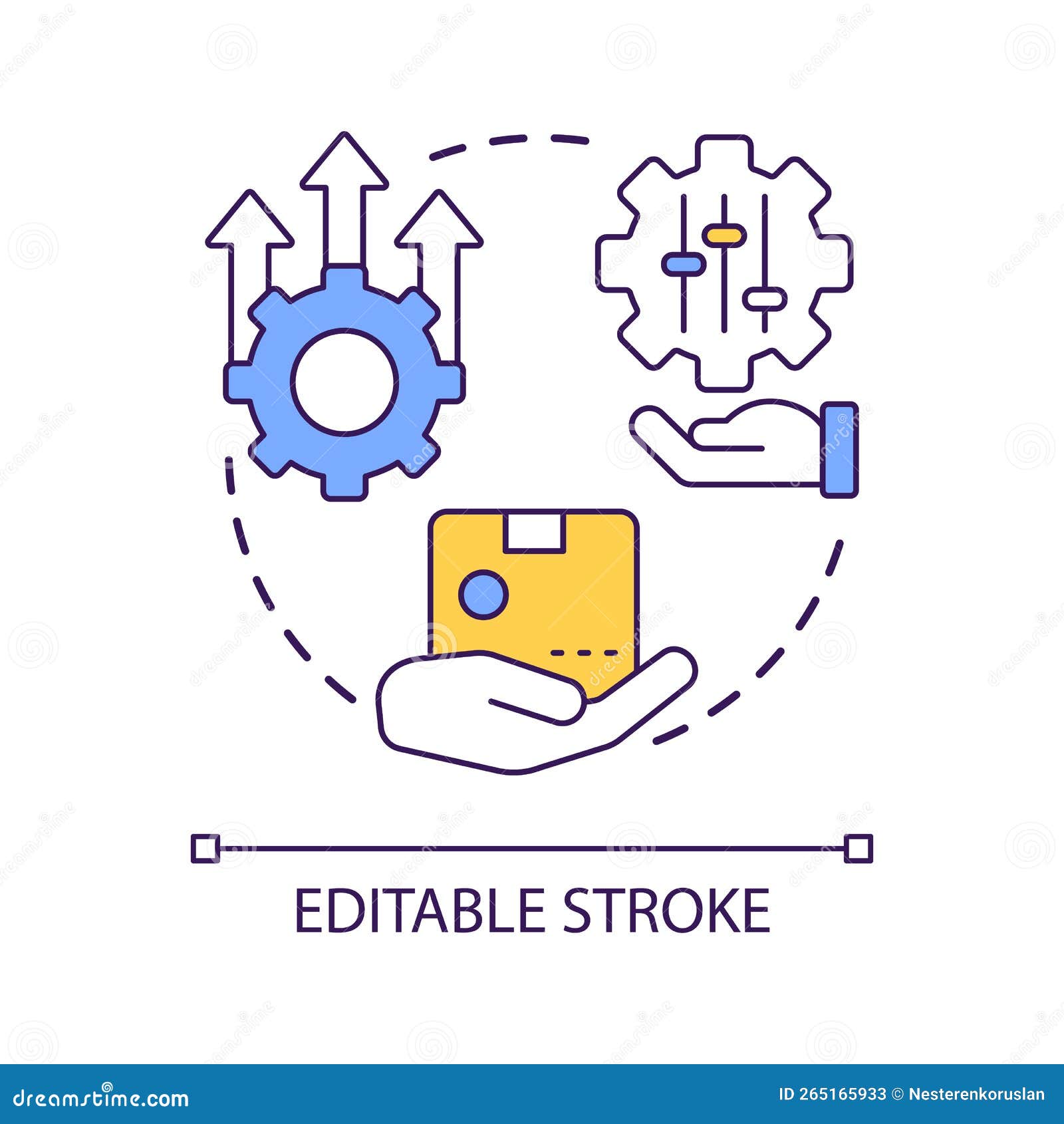 Goods Delivery Service Optimization Concept Icon Stock Vector ...