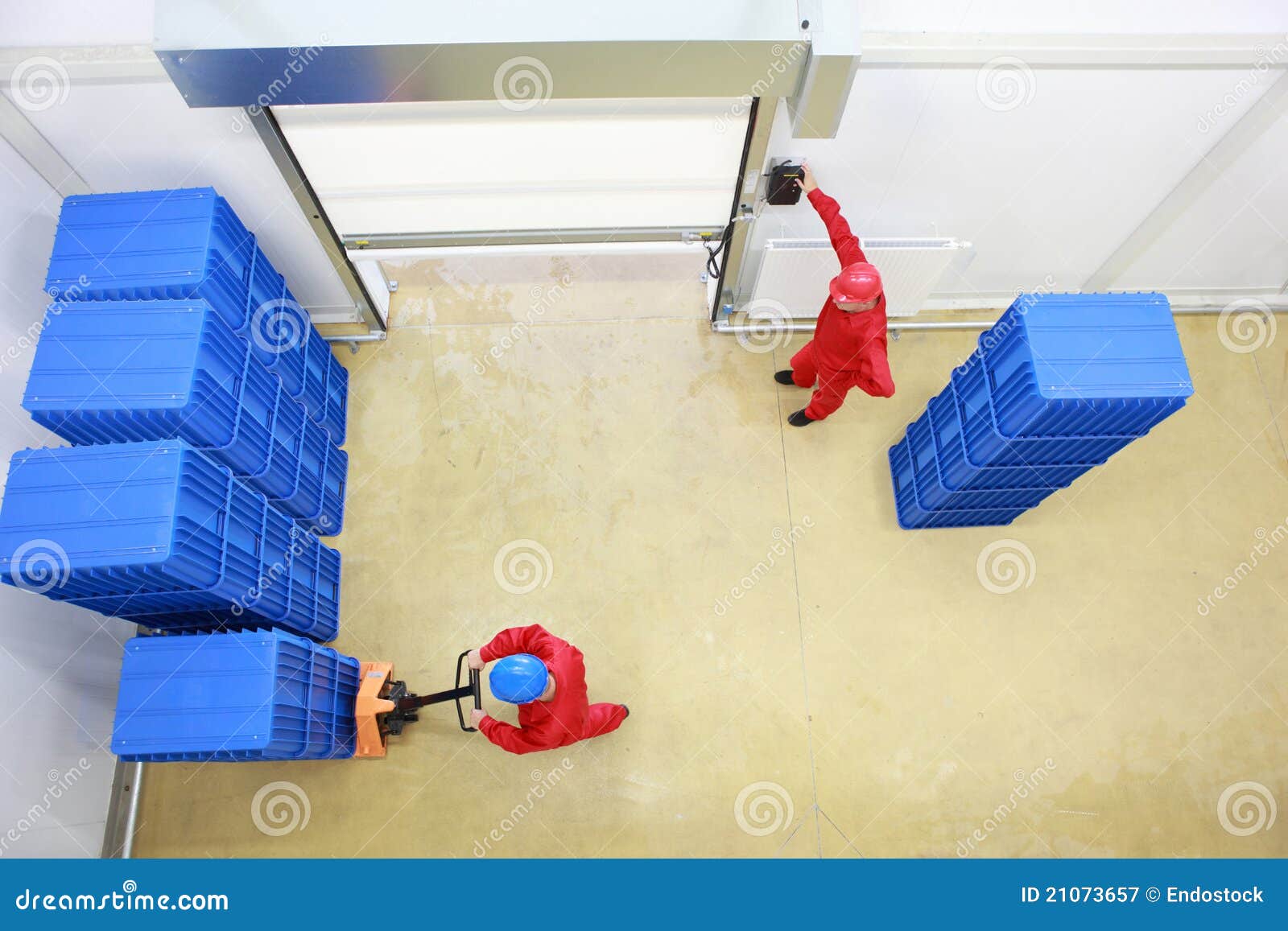Goods Delivery To Storehouse - Gate Opening Stock Image - Image of ...