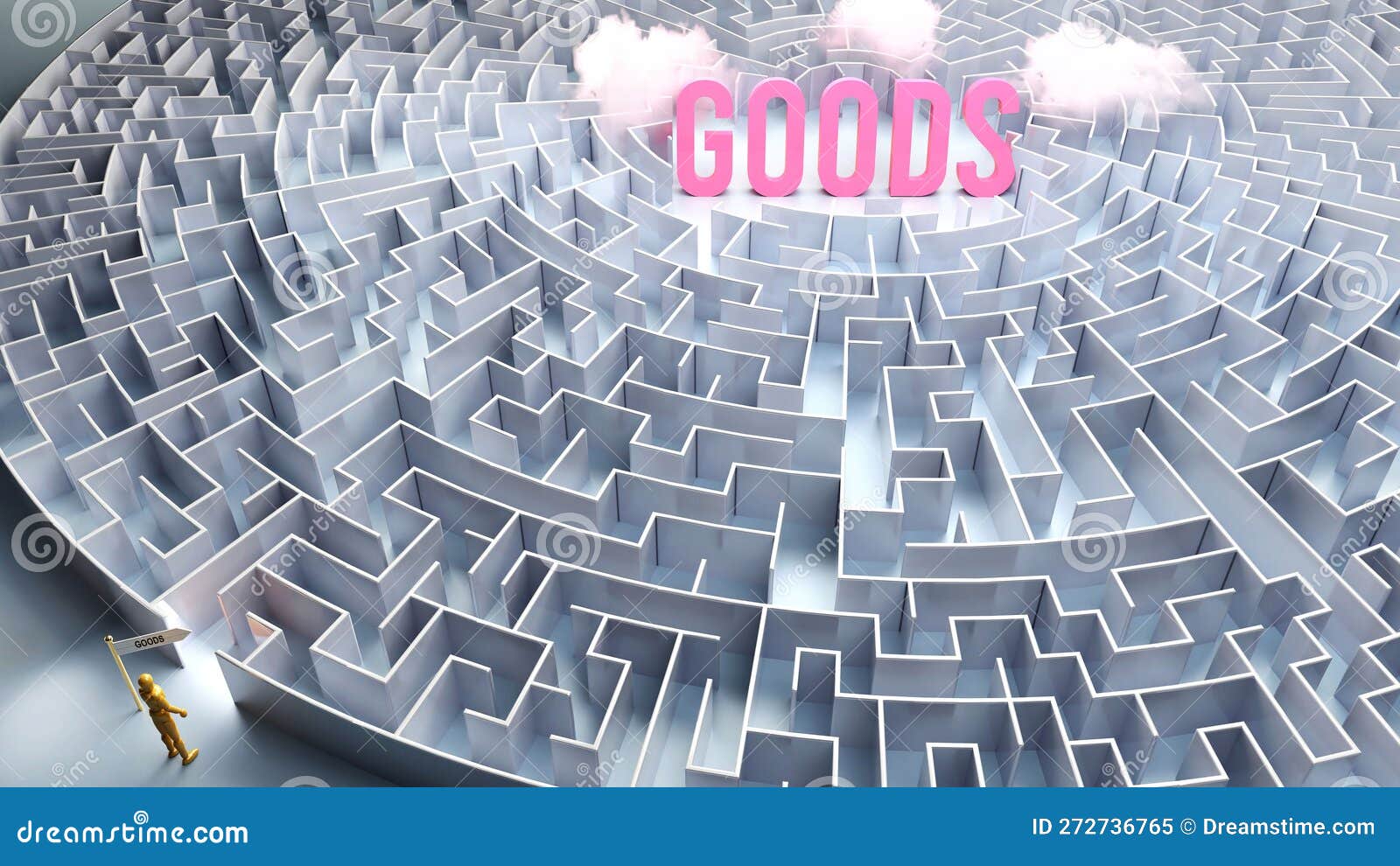 Goods and a Difficult Path To Reach it Stock Illustration ...