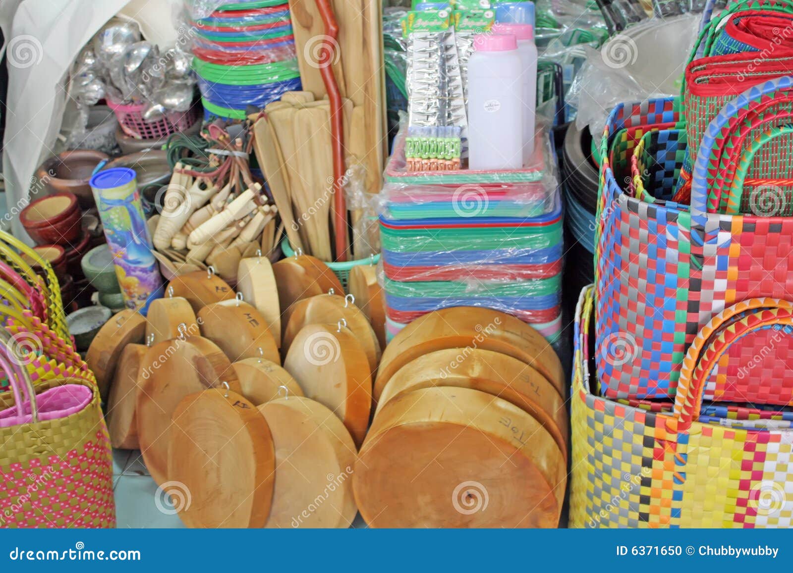 Goods on display stock photo. Image of metal, color, ladles - 6371650