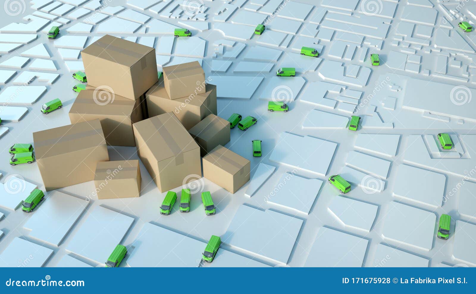 Goods distribution green stock illustration. Illustration of shipment ...