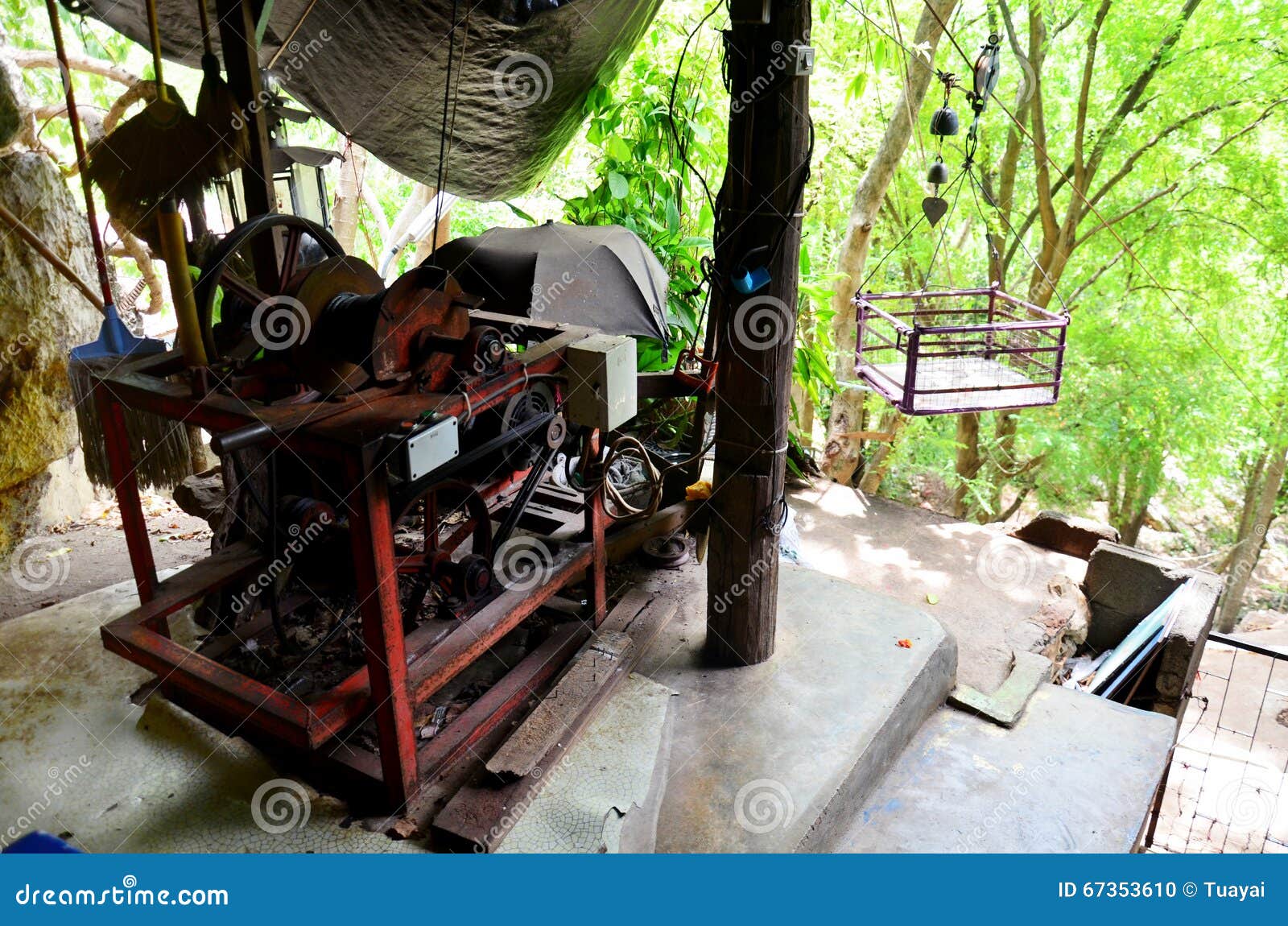 Goods and Equipment Elevator Machine for Move Up and Down Stock Photo ...