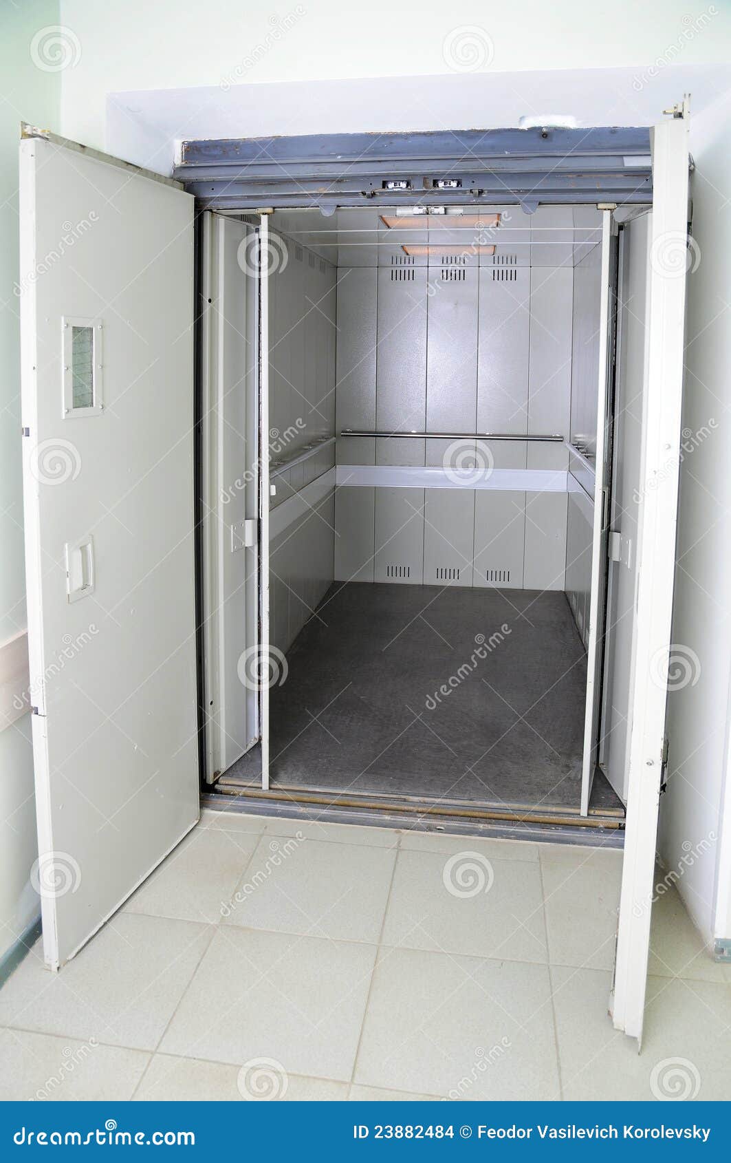 The goods lift. stock photo. Image of opened, doors, rail - 23882484