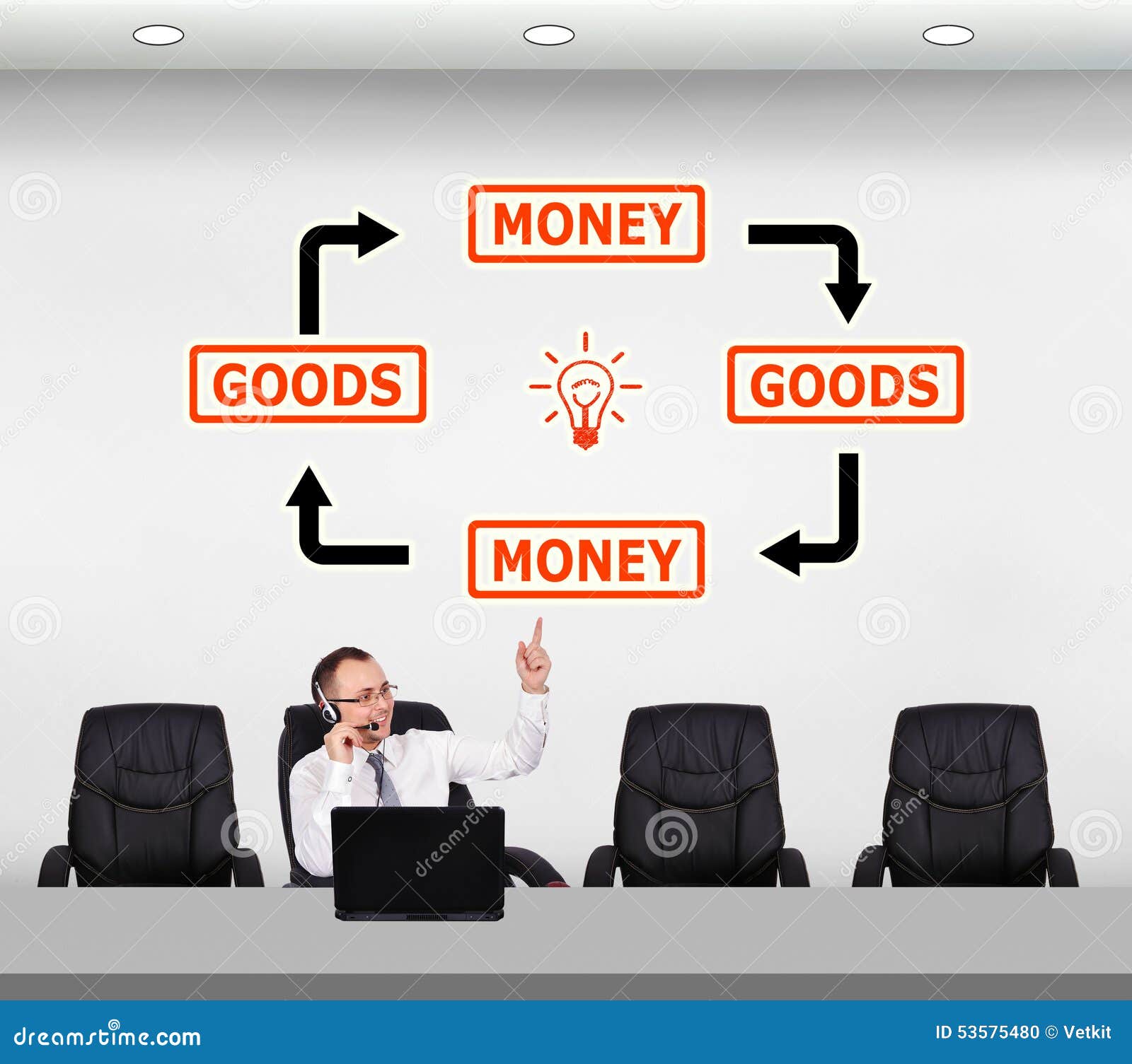 Goods and money stock photo. Image of office, indoor - 53575480